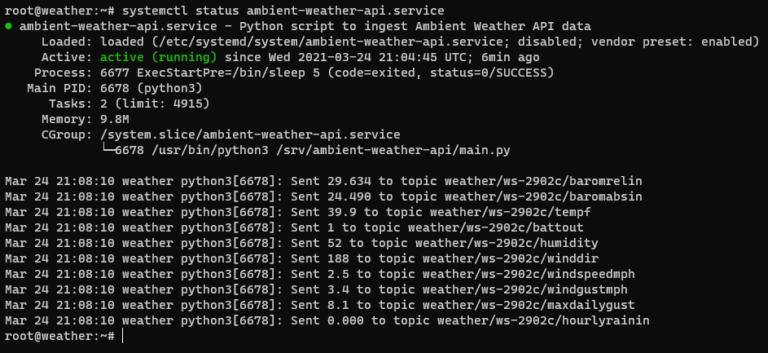 Python service to consume Ambient Weather API data - Austin's Nerdy Things