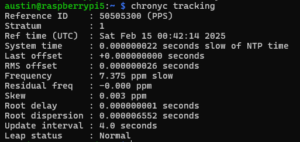 Revisiting Microsecond Accurate NTP for Raspberry Pi with GPS PPS in 2025 - Austin's Nerdy Things